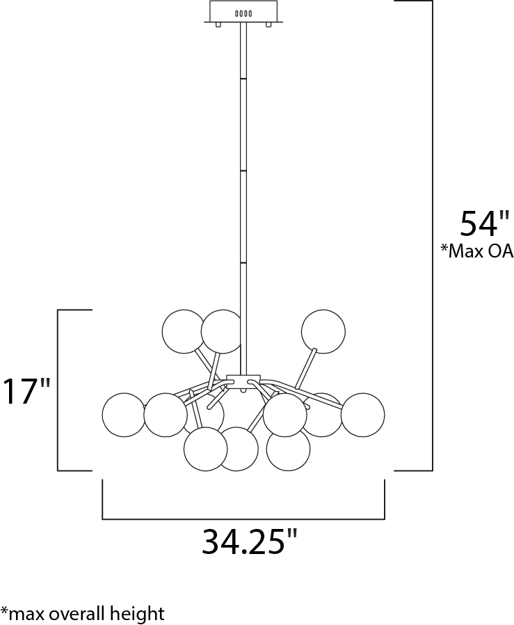 Satellite LED Pendant - Entry Foyer Pendant - Maxim Lighting